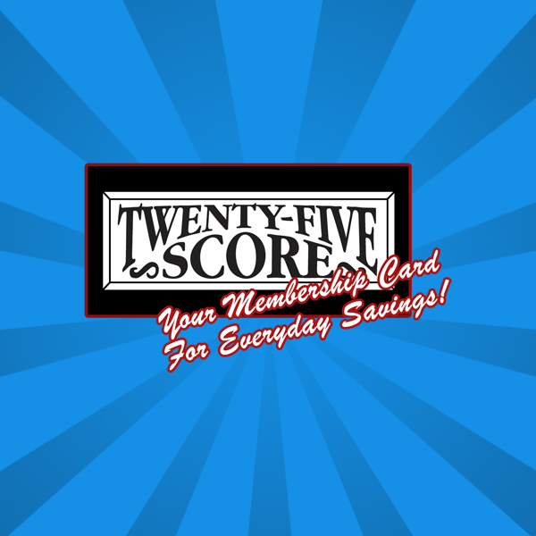 25Score Discount Card - Save Big With 25Score!